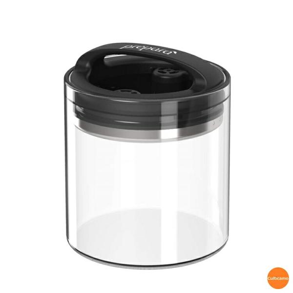 押すだけで空気を抜いて保存できるキャニスター