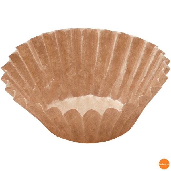 素朴な風合い！未晒し紙のおかずカップ。多めのおかずもたっぷり満足な8号丸サイズ。