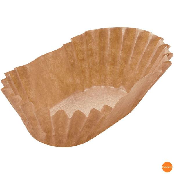 素朴な風合い！未晒し紙のおかずカップ。お弁当の隙間を埋める楕円型サイズ。