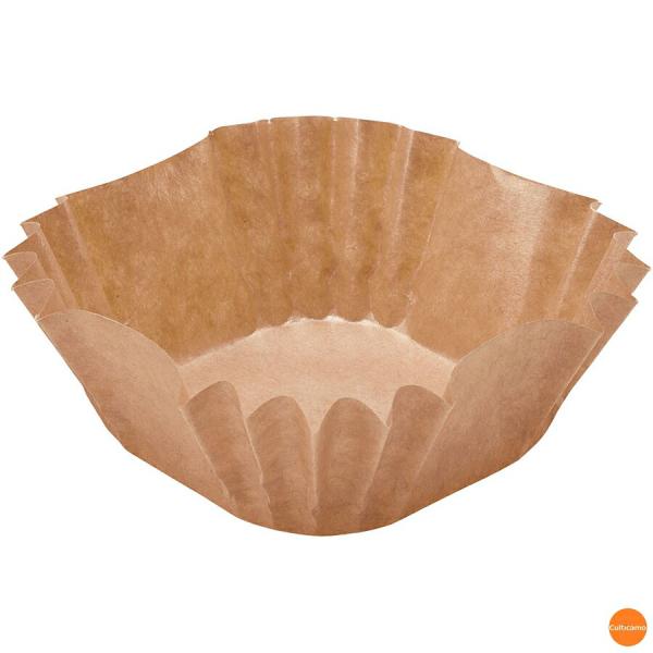 素朴な風合い！未晒し紙のおかずカップ。お弁当を隙間なく埋められる角サイズ。