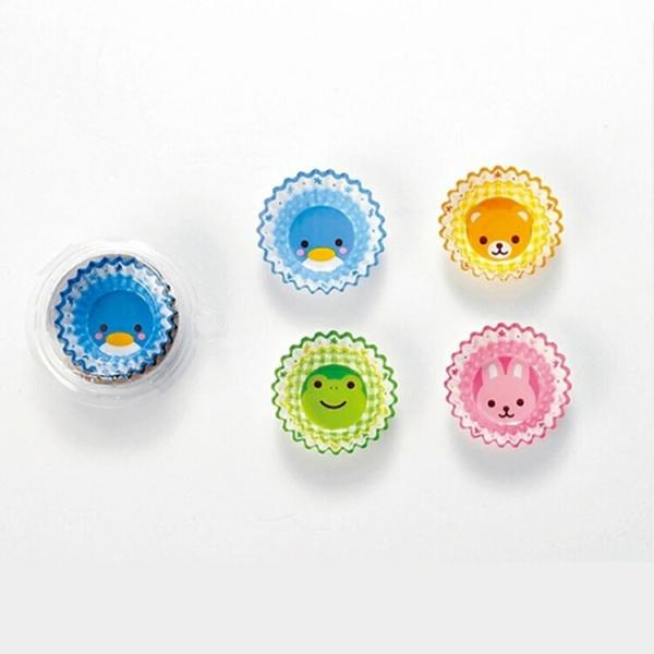 お弁当が楽しくなるかわいいアニマル柄♪食べ終わるとどうぶつの顔が出てきます。少量のおかずをまとめる6号サイズ。