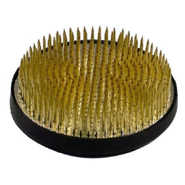 燕三条「マルフジ剣山製作所」の特製剣山。ゴムリング付きなので大切な花器をキズつけません。剣山と花器が滑らずに安定します。