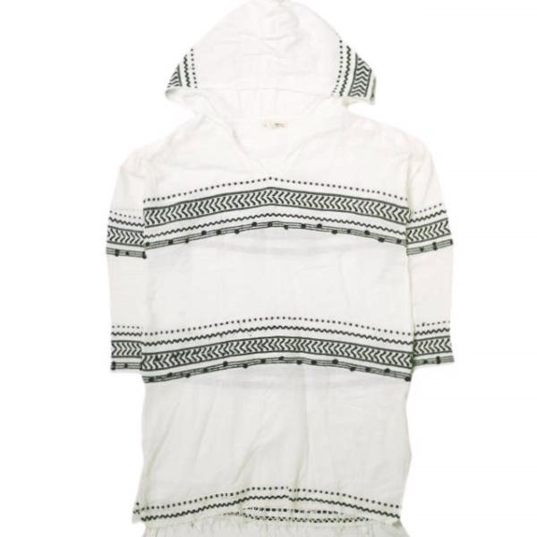 LemLem by liya kebede レムレム メキシカンパーカー 1669-343-1887 S ホワイト エスニック柄 フーデッド シャツ トップス g16776【型番】1669-343-1887【サイズ】S 肩幅：約60cm 着...