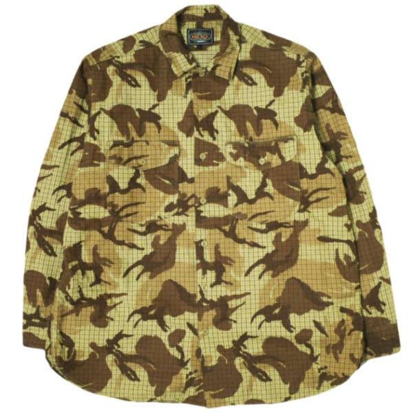 PALACE x BEAMS PLUS パレス ビームスプラス 24AW 別注 WORK SHIRT チェック&amp;カモフラージュ ワークシャツ 38-11-0922-791 L BEIGE g21035【参考定価】36,300円【型番...