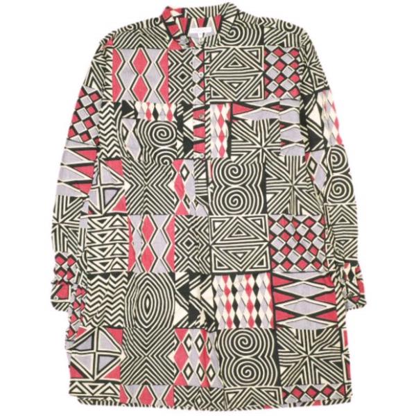 Engineered Garments エンジニアードガーメンツ 23SS NEPENTHES限定 BANDED COLLAR SHIRT ? AFRICAN PRINT バンドカラーロングシャツ S【参考定価】33,000円【サイズ】S ...
