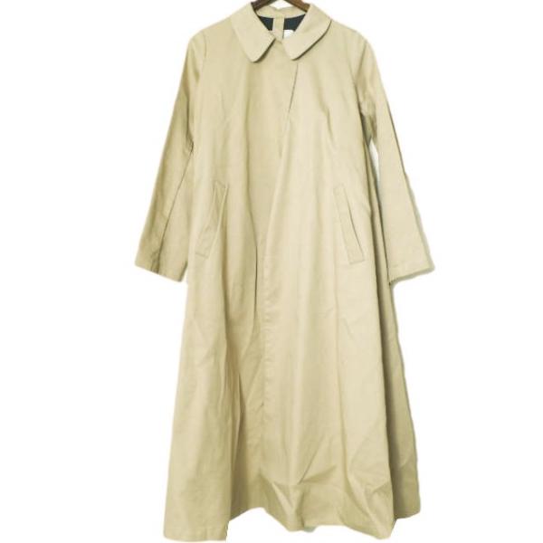ECOLE DE CURIOSITES エコールドキュリオジテ フランス製 ボンディング シングルトレンチコート M BEIGE ステンカラー ベルテッド g24068【サイズ】M 肩幅：約37cm 着丈：約121cm 身幅：約57.5cm...