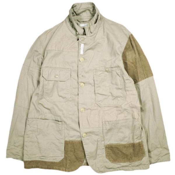 Engineered Garments エンジニアードガーメンツ Logger Jacket - 6.5oz Flat Twill ロガージャケット S KHAKI カバーオール パッチワーク【参考定価】57,200円【サイズ】S 肩幅：約...