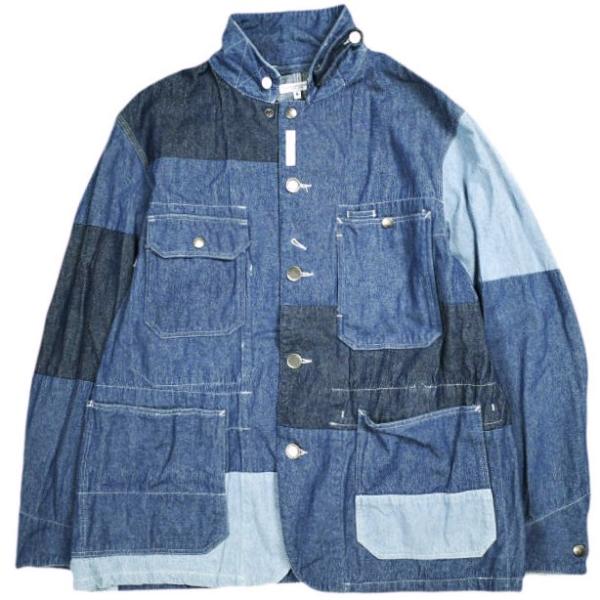 Engineered Garments エンジニアードガーメンツ Logger Jacket - Washed 8oz Denim パッチワークデニム ロガージャケット S MED INDIGO【参考定価】60,500円【サイズ】S 肩幅：...