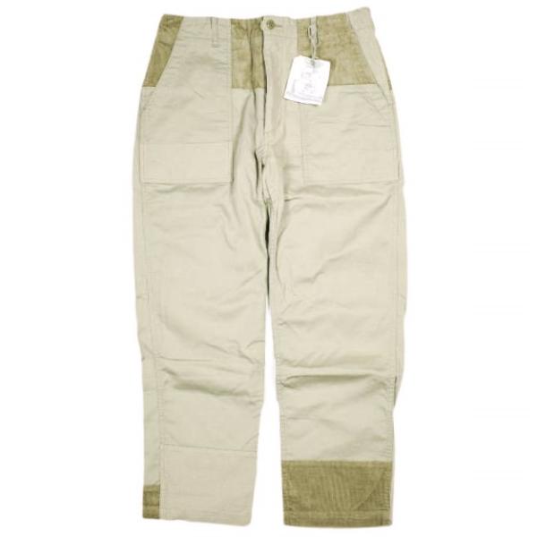 新品 Engineered Garments エンジニアードガーメンツ Fatigue Pant - 6.5oz Flat Twill ファティーグパンツ  S Khaki パッチワーク g25274【サイズ】S ウエスト幅：約41cm 股...