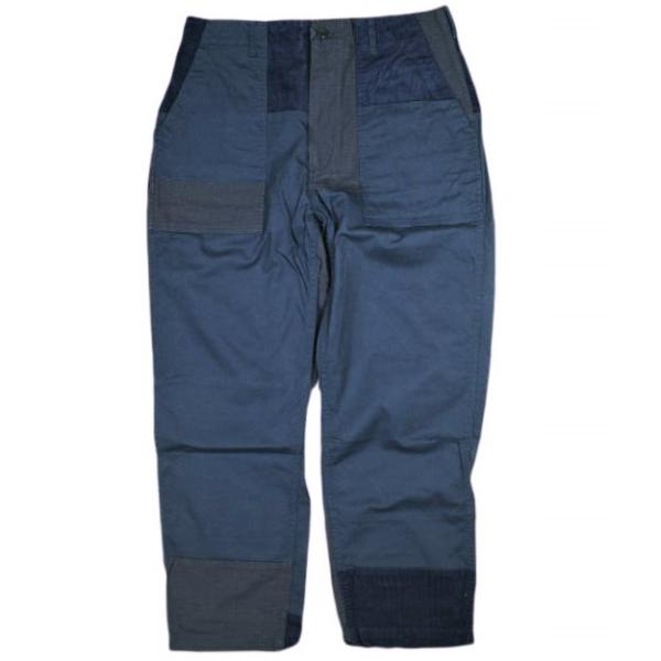 Engineered Garments エンジニアードガーメンツ Fatigue Pant - 6.5oz Flat Twill ファティーグパンツ S Navy パッチワーク ベイカー【サイズ】S ウエスト幅：約41cm 股上：約32cm...
