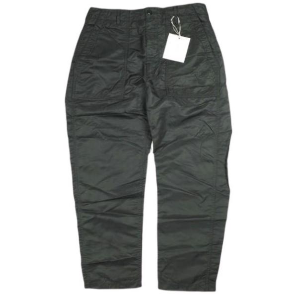 新品 Engineered Garments エンジニアードガーメンツ Fatigue Pant - Flight Satin Nylon ファティーグパンツ S Black ベイカー g25286【サイズ】S ウエスト幅：約40cm 股上...