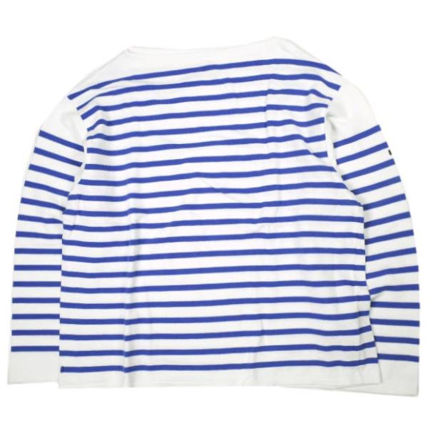 OUTIL ウティ フランス製 TRICOT AAST トリコア オーバーサイズ ボーダーバスクシャツ 2 Blue 長袖 ボートネック Tシャツ カットソー【サイズ】2 肩幅：約58cm 着丈：約69cm 身幅：約64cm 袖丈：約62....