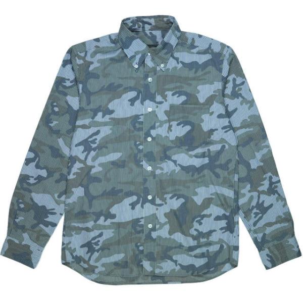 SOPHNET. ソフネット 17SS CAMOUFLAGE OVER PRINT L/S B.D SHIRT カモフラージュオーバープリントBDシャツ SOPH-170063 M NAVY g4256【参考定価】26,400円【型番】SO...