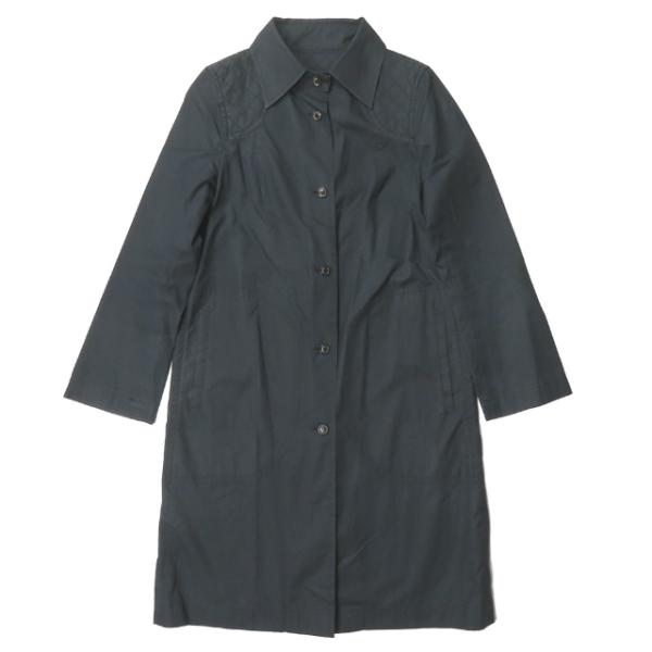 Sally SCOTT サリースコット コットンツイルステンカラーコート 57-51-6003 9AR ネイビー キルティング ステッチ アウター 【型番】57-51-6003【サイズ】9AR 肩幅：約35cm 着丈：約92cm 身幅：約4...