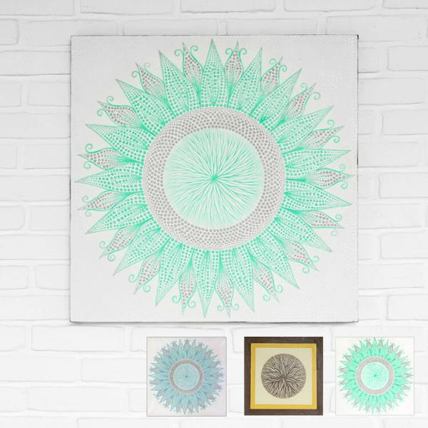 ドットアート バリ アジアン アートパネル 絵画 ドット絵 花 壁掛け ウォールデコレーション リビング 玄関 アジアン雑貨 バリ リゾート インテリア 70cm×70cm■サイズ横幅 70 X 高さ 70 cm■素材キャンバス■商品につい...