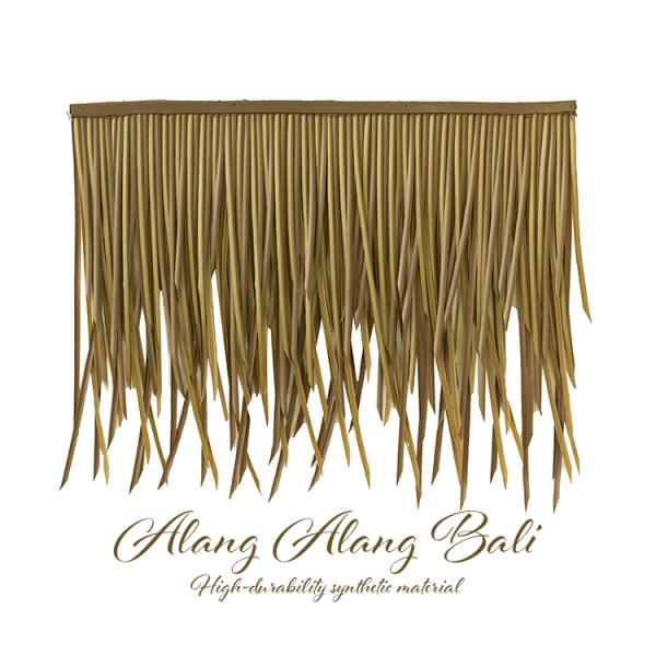 人工 アランアラン 南国風 ガーデニング バリ風 アジアン リゾート ガゼボ 庭 屋根材 建材 壁面装飾 屋外使用可 外装材 わら 藁 茅葺き ディスプレイ 飾り＜幅78cm＞■サイズ横幅 77.5 X 高さ 62 X 厚み 1.3 cm ...