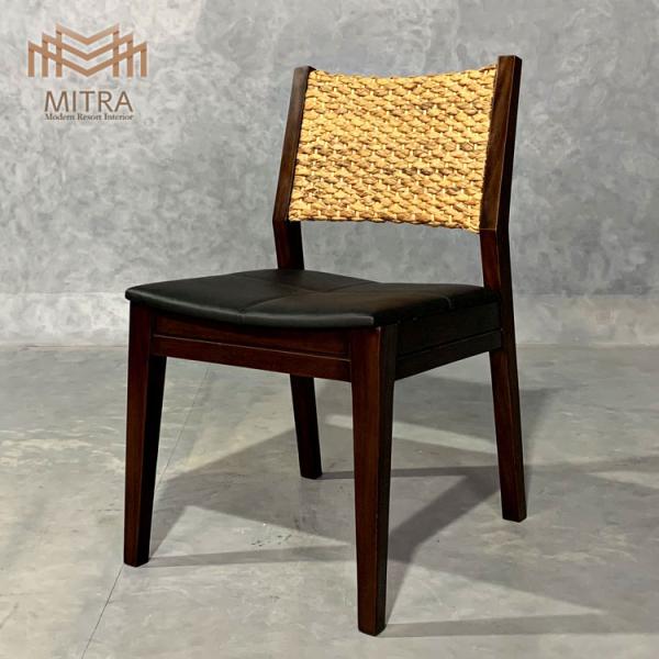 ウォーターヒヤシンス マホガニー 家具 アジアン家具 リゾート風 椅子 バリ風 椅子 チェア おしゃれ 無垢材 セミオーダー対応■サイズ横幅 48 X 奥行 55 X 高さ 84 cm　座面高 46 cm■素材マホガニー、ウォーターヒヤシン...