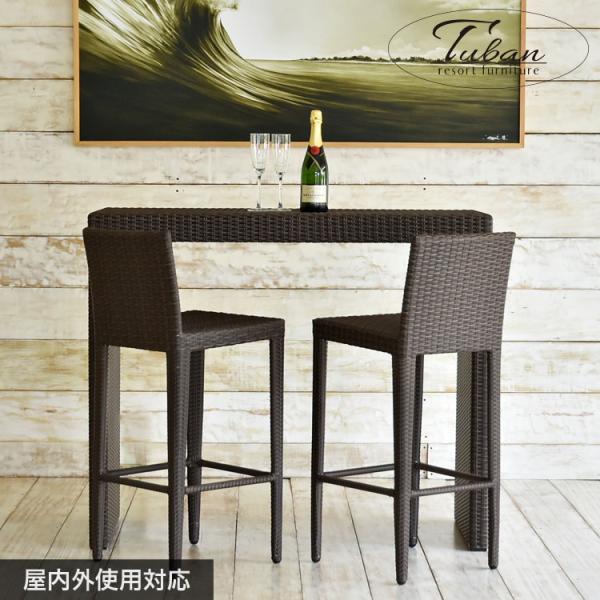 お部屋でも、屋外でも使用できるカウンターチェア 【TUC-05】■サイズ横幅 40 X 奥行 42 X 高さ 96 cm　座面高 70 cm■重量7kg■素材シンセティックラタン（ドイツ　レーハウ社製）、アルミフレーム■製造地インドネシア■...