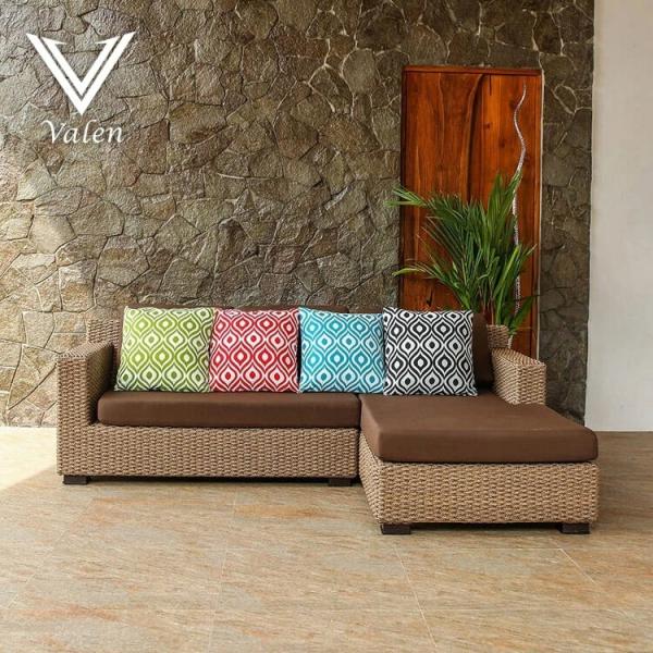 高品質 アウトドアファブリック カバー 撥水 クッションカバー 45×45 高級感「PINAMAR」 45cm×45cm [Valen ヴァレン] ■サイズ横幅 45 X 高さ 45 cm■カラーレッド【vfcv03a-010】グリーン【v...