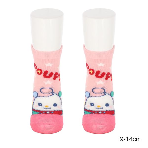 ベビーサイズ、いないいないばあっ！ ぽうぽ柄のスニーカー丈ソックスです。当店にはこのサイズを履ける子供がいませんので、もしかわいい写真が撮れましたらぜひ当店にもご提供ください。★ 商品仕様　★素材： 綿・ポリエステル・その他サイズ： 9-1...