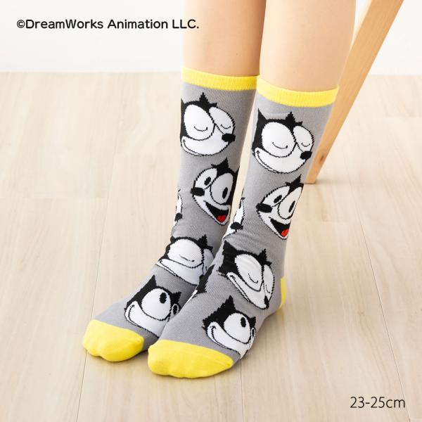 ★ 商品仕様　★素材： 綿・ポリエステル・その他サイズ： 23-25cm生産国： 中国※画面上と実物では、多少色具合が異なって見える場合がございます。(商品属性：キャラクターソックス FELIX THE CAT レディース 女性 婦人 女子...