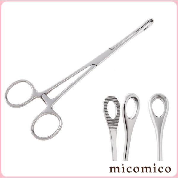 種類：ツール素材：ステンレスピアッシングする部位を挟む器具です。斜めにならずにまっすぐな穴を開けるためにオススメのアイテムです。舌、耳、その他の部位用です。