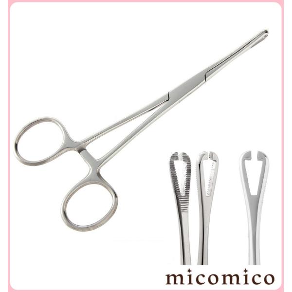 種類：ツール素材：ステンレスピアッシングする部位を挟む器具です。斜めにならずにまっすぐな穴を開けるためにオススメのアイテムです。舌、耳、その他の部位用です。