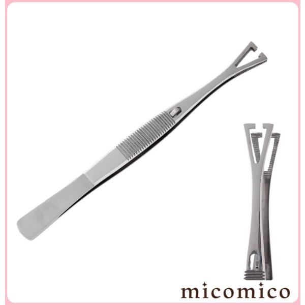 種類：ツール素材：ステンレスピアッシングする部位を挟む器具です。Forcepsよりもやわらかく挟むので痛くありません。厚みのない部位を挟んで固定するのに便利です。