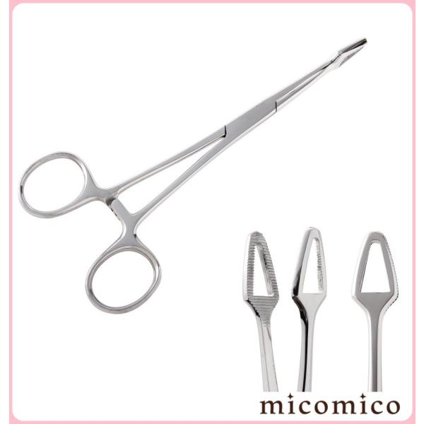 種類：ツール素材：ステンレスピアッシングする部位を挟む器具です。斜めにならずにまっすぐな穴を開けるためにオススメのアイテムです。舌、耳、その他の部位用です。