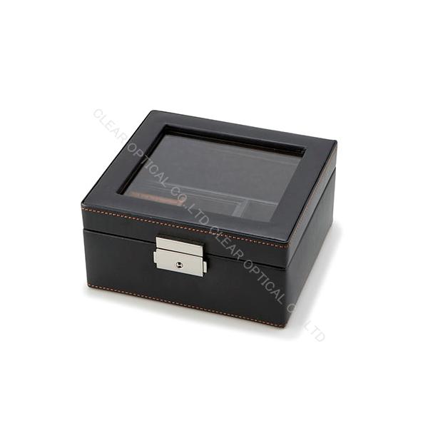 メガネ・老眼鏡・サングラス・メンズボックス…商品サイズ：高さ85×幅170×奥行165MM・重量：110G・材質：合成皮革(PU)、ポリエステル、スチール他・原産国：中国・特徴：小物入れ・インテリア・コレクション用に最適。※眼鏡・小物等は付...