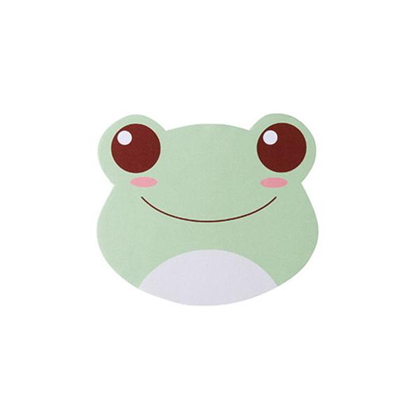 メガネレンズクロス[動物]…■素材：ポリエステル/ナイロン　■サイズ：14.5x13cm　■デザイン：カエル※裏地は白無地です。　■特徴：お子様に、女の子に人気必至。かわいい動物の型抜き転写メガネ拭きです。※プリント転写の為、カラーが若干異...