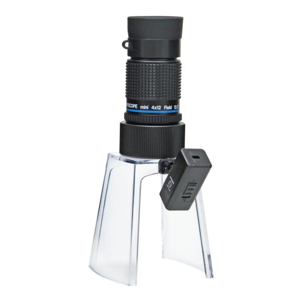 【単眼鏡 ギャラリースコープ 日本製 4倍 近距離20cm 遠近両用 スコープ】と【LEDライト付マイクロスタンド 高倍率12倍】のセット 印刷物 観察 鑑定 検査 弱視 高倍率を正立像で観察できる《ポイント》高倍率を高精度に検査ができるギ...