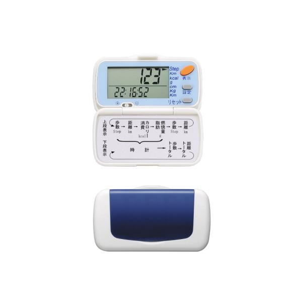 歩数計・1日1万歩(7機能)…■機能：歩数/時計/距離/消費カロリー/脂肪燃焼量/トータル歩数/トータル距離■サイズ：約64x37x28mm■重量：約30g(電池含む)■電源：LR43x1個(テスト電池付属)■メーカ：EVER-TRUST■...