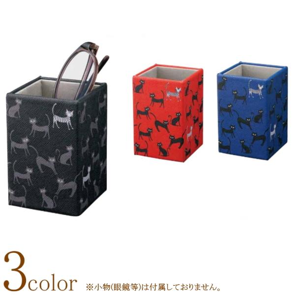 猫 ねこ柄 メガネスタンド 眼鏡スタンド台 メガネケース リモコン置き 老眼鏡 サングラス ペン立て 小物入れ 受付 窓口用 めがね置き 展示 ディスプレイ コレクション スタンド台 母の日 父の日 敬老の日《商品説明》素材：合板/合皮内貼...