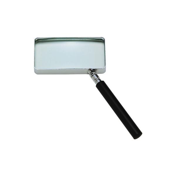 おしゃれ ルーペ 日本製 2.5倍 90x45mm 四角 ガラスレンズ ハンドルーペ 手持ち 拡大鏡 虫眼鏡 虫めがね 天眼鏡 カナ枠フレーム 新聞 読書 辞書 老眼鏡いらずの虫メガネ 母の日 父の日 敬老の日(RT-90EP)《ポイント》...