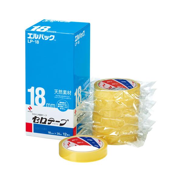 ●寸法：幅１８ｍｍ×長３５ｍ●巻芯径：７６ｍｍ●テープ厚：０．０５ｍｍ●材質：巻芯＝古紙使用