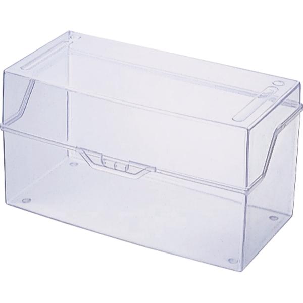 ●外寸：幅２８０×奥１４９×高１５５ｍｍ●収納枚数：ＣＤ，ＤＶＤ１０ｍｍケース２６枚●重量：３７０ｇ●材質：ＰＰ●仕切板付