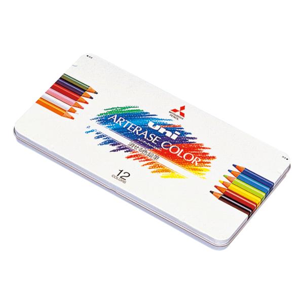 ●仕様：１２色／缶入●消しゴム付