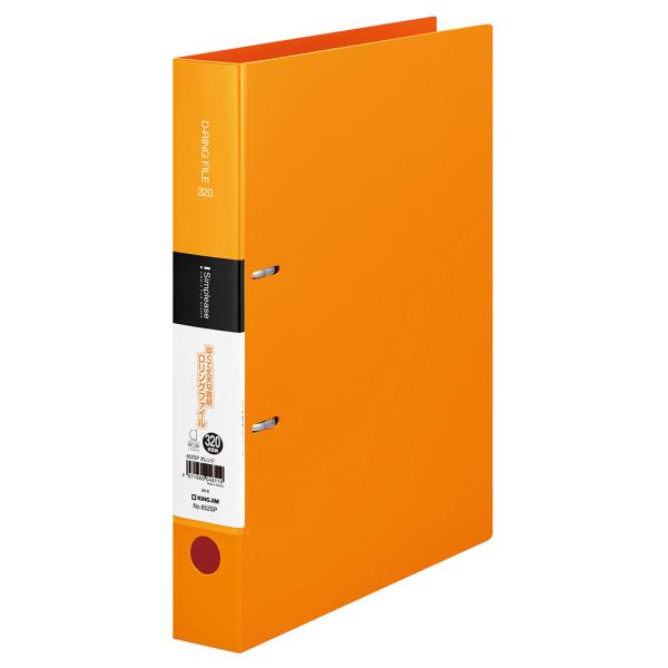 書類の端がきれいにそろう、めくりやすいDリングタイプ。資料などの一時保管に便利な表紙ポケット付き。●再生PP●サイズ:A4タテ。●とじ厚内径収納幅：32mm。●穴数：2。●穴間隔：80mm。●収納枚数：320枚。●表紙等：PP表紙。【材質】...