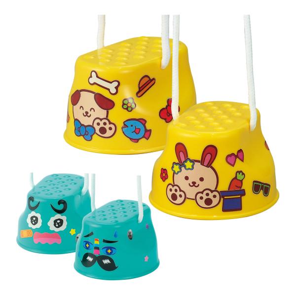 ぱかぽこおそと祭り景品プレゼントぽっくり,アニマル,知育玩具外遊び,運動,子供おもちゃキッズ,幼稚園,保育園,遊具,体操,遊び道具ぽっくりアニマル知育玩具｜外遊び運動子供おもちゃ飾りつけシールを貼ってつくるオリジナルぽっくり。商品サイズ:9...