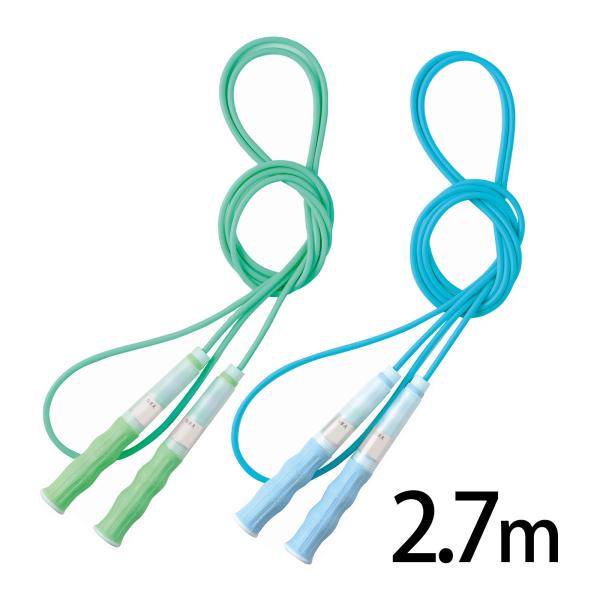 長さ調整簡単!ロンググリップで回しやすい!教材メーカーがつくったなわとび!商品サイズ:ロープ/2.7m、グリップ/φ25×165mm■商品サイズ：ロープ/2.7m、グリップ/φ25×165mm■重量：130g■本体色：ミント、ソーダ■材質：...