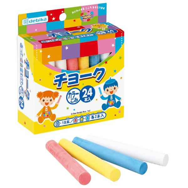 24本入り、定番チョーク!商品サイズ:直径11×H82mm■商品サイズ：直径11×H82mm■商品重量：160g(包装資材含む)■材質：焼きせっこう、顔料■対象年齢(目安)：5歳以上