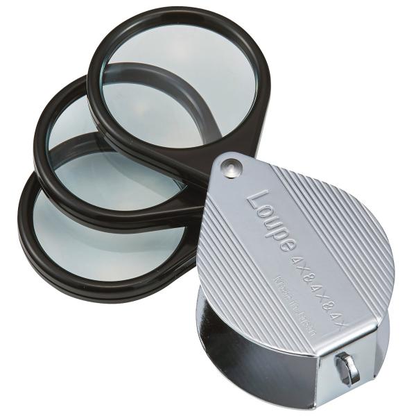 宝石鑑定、印刷業、製図等高倍率の必要な時。レンズサイズ:36mm■倍率：4倍×3枚(3枚で見た場合は10倍になります。)■レンズサイズ：36mm■その他：硝子●母の日●父の日●敬老の日