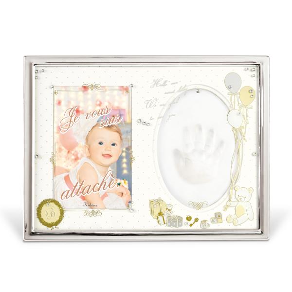 足形可愛いフォトスタンド新生児ゴールド枠 インテリア雑貨思い出ペット写真飾るプフォトフレーム,写真立て,出産祝い,ベビーフレーム,キシマ手形,足形,粘土,卓上,PORTE手型,ギフト,ベビー,フレーム,Porte,porteフォトフレーム｜...