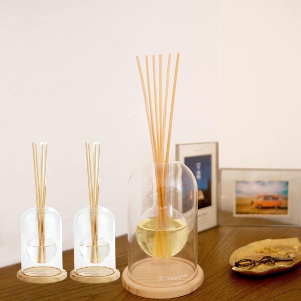 オレンジラベンダーベルガモットフレグランスオブジェ花びん一輪挿し　日本製　キシマ芳香剤,ディフューザー,フラワーベース,リードディフューザー,LADONNAアロマ,オイル,花瓶,一輪挿しフレグランス,ルームフレグランス,ガラス,瓶,スティッ...