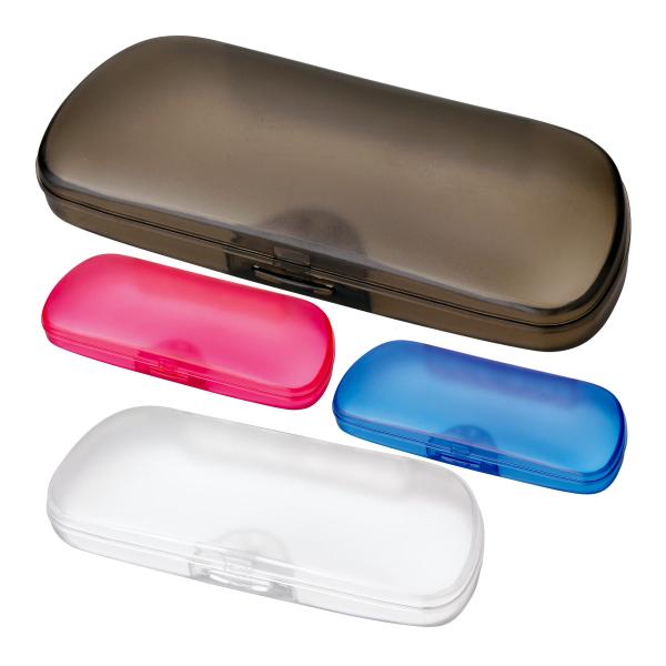 メガネケースSP-56。内寸(約):W150×D50×H27mm■素材：プラスチック■鼻当：あり■内貼り：ホワイト■重量：約52g■内寸(約)：W150×D50×H27mm■その他：プッシュボタン式、ハード