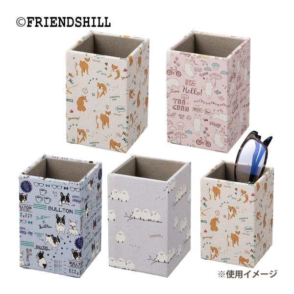 サッとINするだけの、ラクチン収納◎「メガネスタンドキャラクター」が登場。内寸:約W55×D55×H95mm■素材：合板/合皮■内貼り：グレー■重量：約95g■内寸：約W55×D55×H95mm