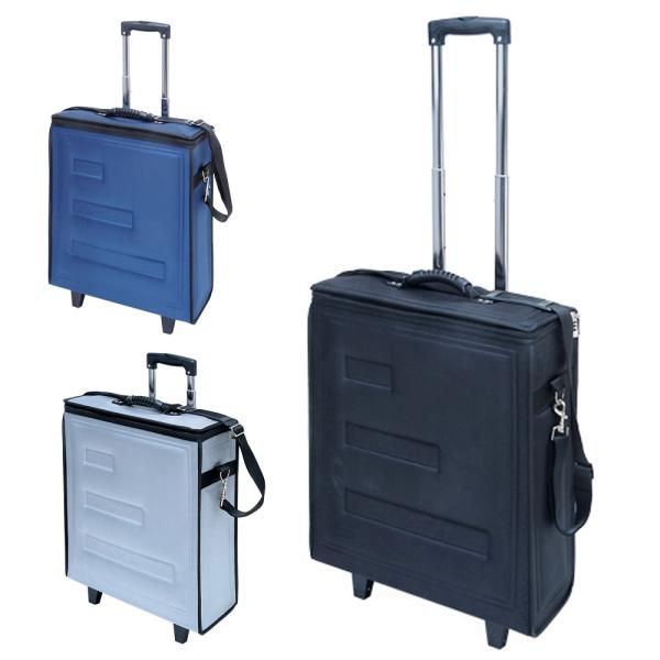 セールスカバンR型セット。サイズ:外寸/W460mm×D187mm×H570(キャスター含)■サイズ：外寸/W460mm×D187mm×H570(キャスター含)■内容：ファスナー式9マス×12枚入