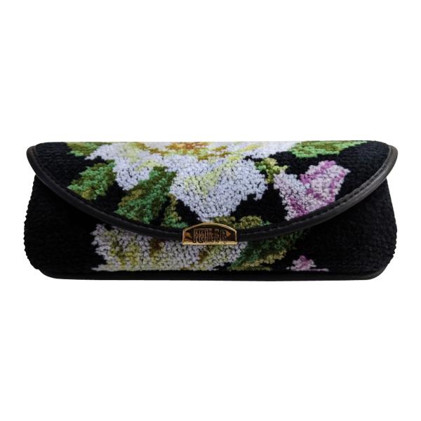 男女兼用プレゼントフェイラー,FEILER,メガネケース花柄,ホック式,ソフト眼鏡ケース,めがねケース,レディース,メンズ,黒,ブラックフェイラーFEILERメガネケース｜花柄ホック式黒TKS-0153眼鏡ケースクロホック式・ソフト。サイズ...