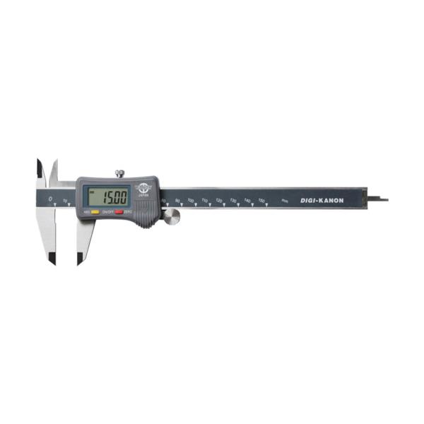 測定・計測用品 測定工具 ノギス ●2009年度文部科学大臣「創意工夫功労者賞」受賞品です。●挽物加工物の測定に最適です。●本尺端面をカットしたフラットヘッドの画期的ノギスのデジタル版です。●今まで測れなかった狭いコーナーの内側測定もラクラ...